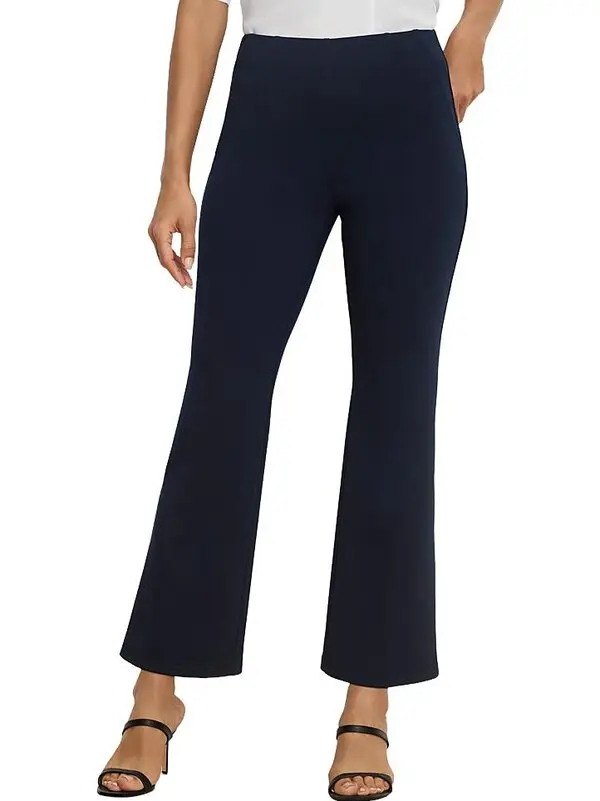 NIC+ZOE High Rise Ponte Bootcut Pants - Dark Indigo