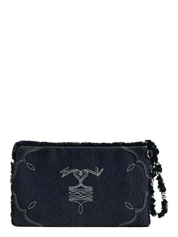 Zadig&Voltaire Angel Western Denim Pochette - Silent