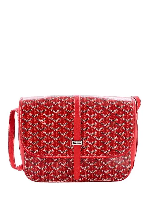 Goyard Mm Belvedere Ii Messenger Bag Coated Canvas - Red