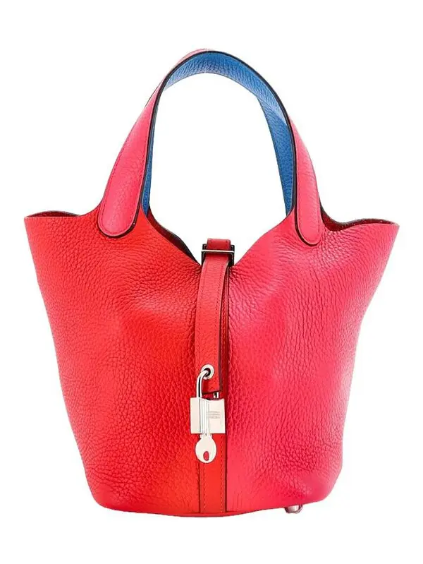 Hermès Pm Picotin Lock Bag Tricolor Clemence - Multicolor