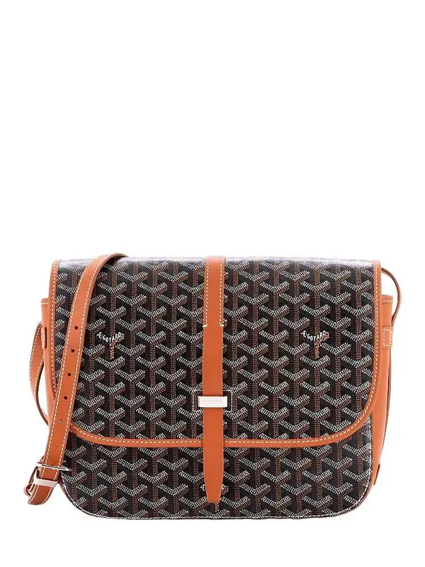 Goyard Mm Belvedere Ii Messenger Bag Coated Canvas - Brown