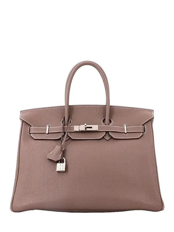 Hermès Birkin 35 Handbag Grey Togo With Palladium Hardware - Etoupe