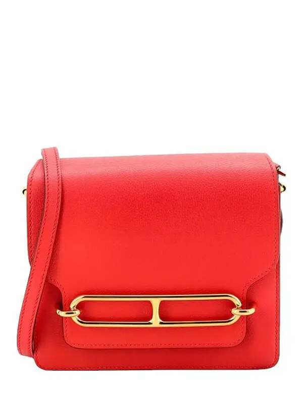 Hermès 18 Roulis Bag Evercolor - Red