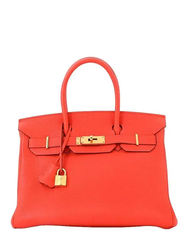 Hermès Birkin 30 Handbag Orange Togo With Gold Hardware - Capucine