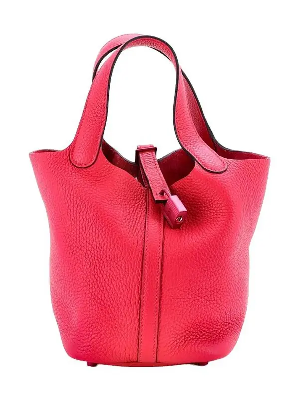 Hermès Pm Monochrome Picotin Lock Bag Clemence - Pink