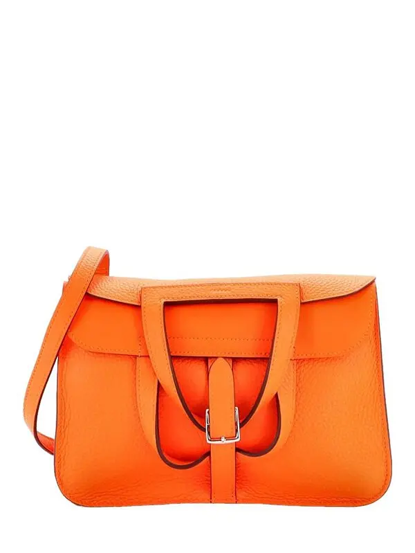Hermès 25 Halzan Bag Clemence - Orange