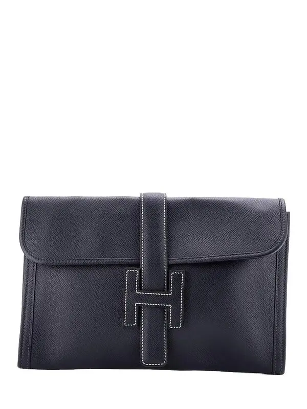 Hermès Pm Jige Clutch Epsom - Blue