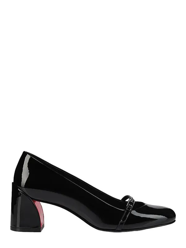 CHRISTIAN LOUBOUTIN Jane Nina 55 Mm Patent Calf Leather Mary Jane Pumps - Black