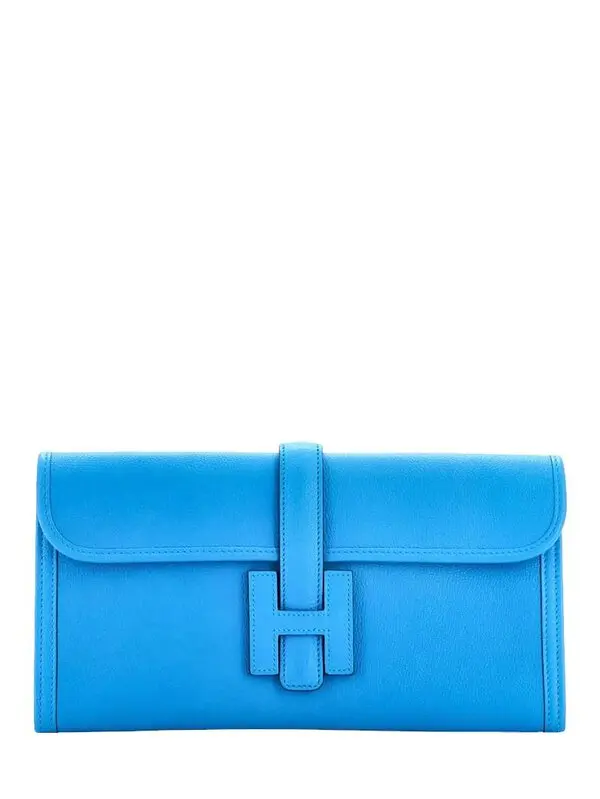 Hermès 29 Jige Elan Clutch Chevre Mysore - Blue