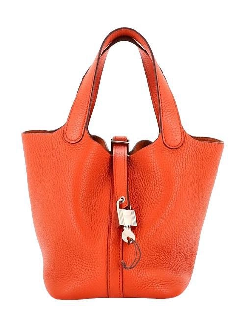 Hermès Pm Picotin Lock Bag Clemence - Orange