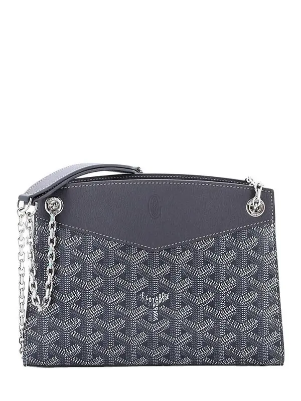 Goyard Structured Rouette Chain Shoulder Bag Coated Canvas - Gray