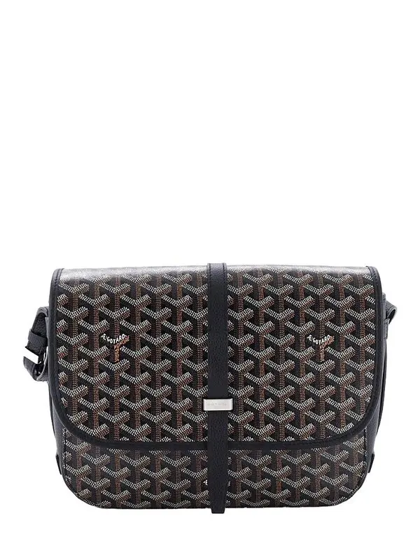 Goyard Mm Belvedere Ii Messenger Bag Coated Canvas - Black