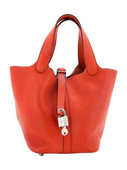Hermès Pm Picotin Lock Bag Clemence - Orange