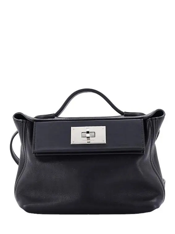 Hermès 21 24/24 Bag Evercolor With Swift - Black