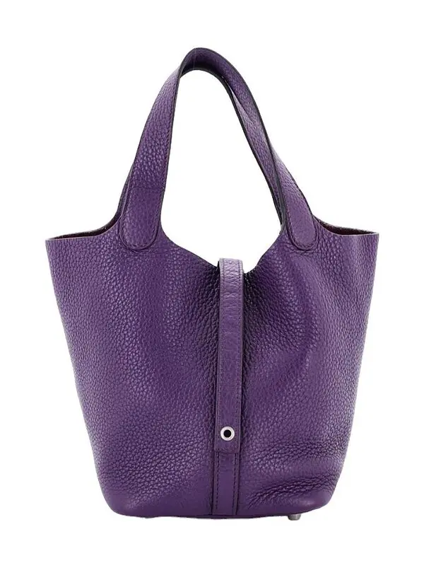 Hermès Pm Picotin Lock Bag Clemence - Purple