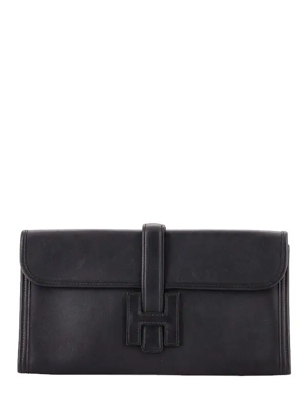 Hermès 29 Jige Elan Clutch Swift - Black