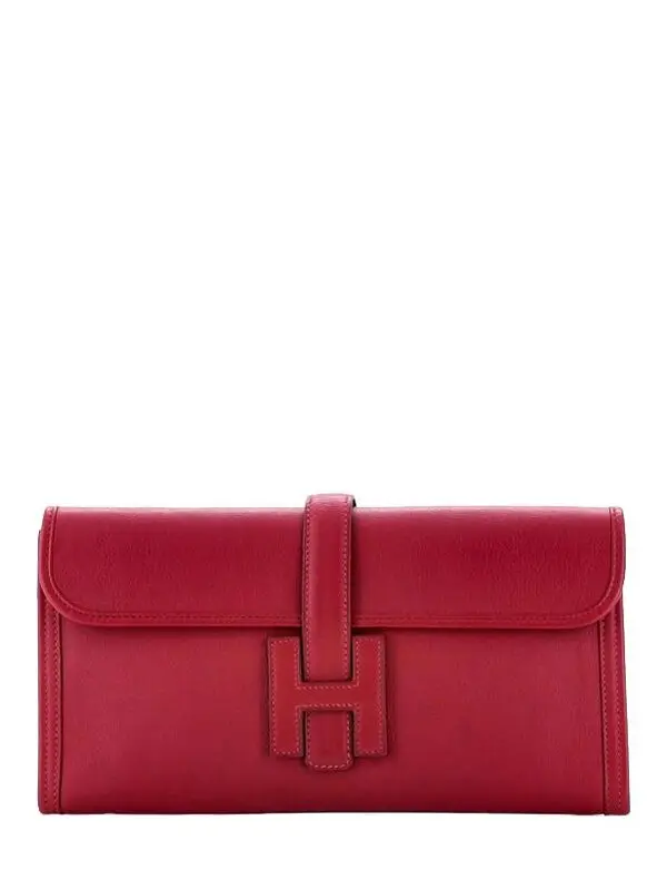 Hermès 29 Jige Elan Clutch Evercolor - Red