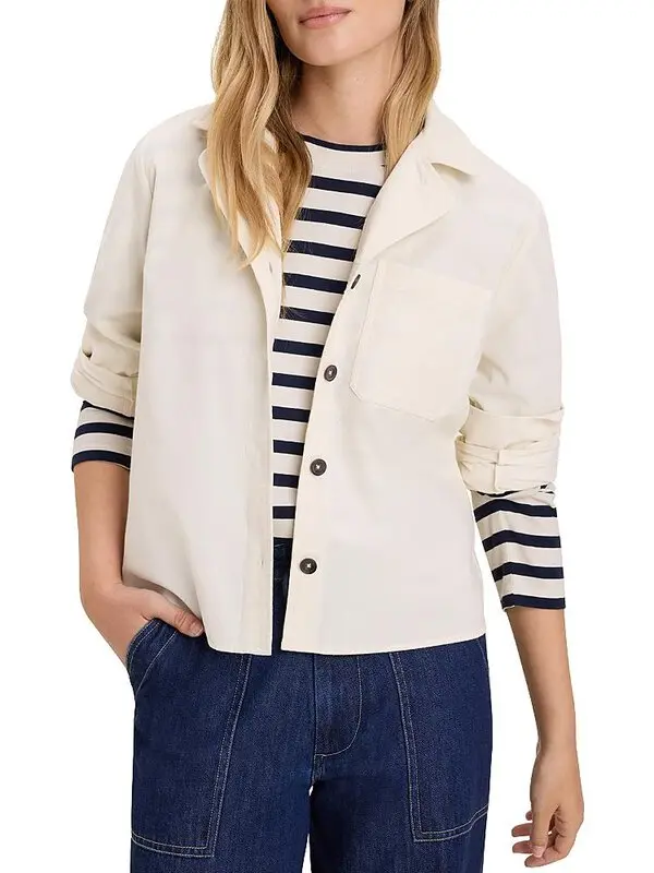 NIC+ZOE Corduroy Shirt Jacket - Coconut