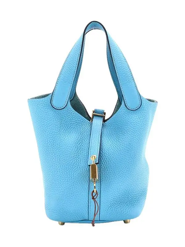 Hermès Pm Picotin Lock Bag Clemence - Blue