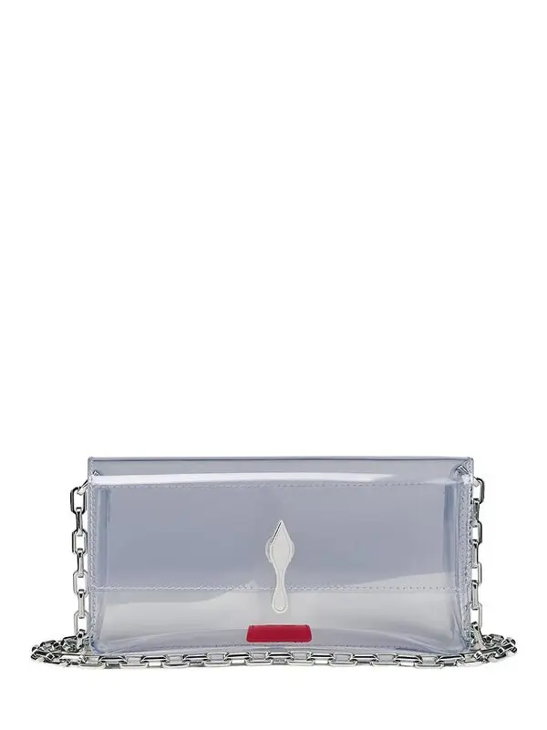 CHRISTIAN LOUBOUTIN Bettina Mini Crossbody Bag With Webbing Strap - Transparent