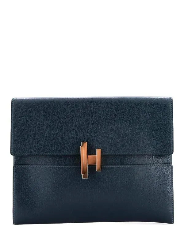 Hermès Cinhetic Clutch Chevre Chamkila - Green