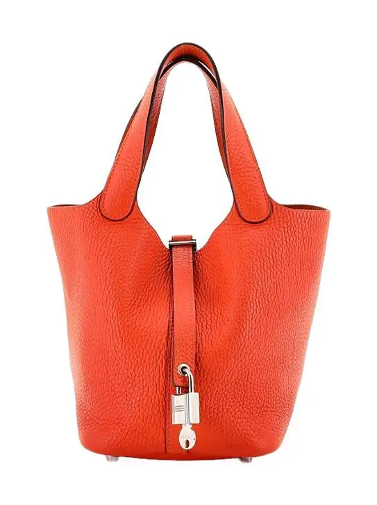 Hermès Pm Picotin Lock Bag Clemence - Orange