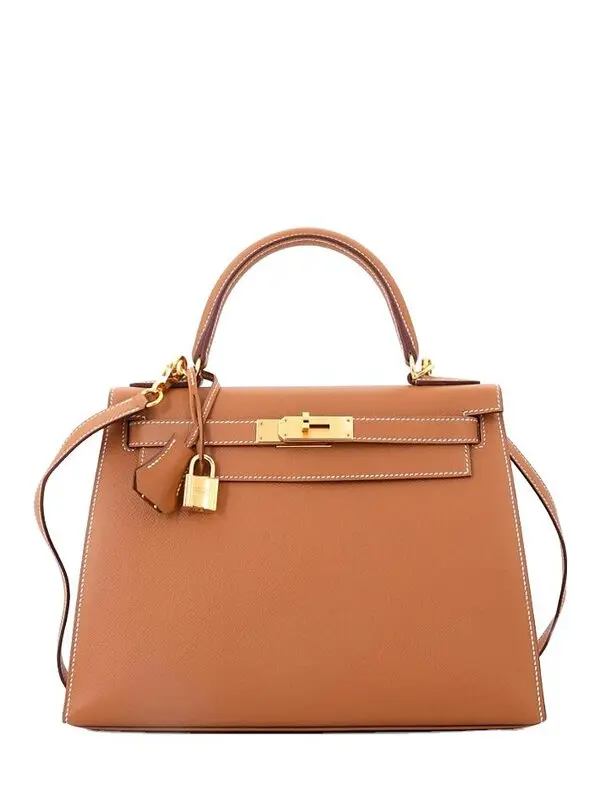 Hermès Kelly 28 Handbag Brown Epsom With Hardware - Gold