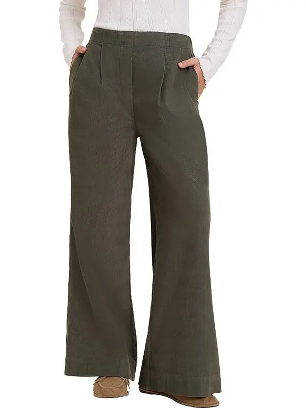 NIC+ZOE Ellis Corduroy Wide Leg Pants - Briar