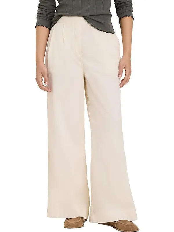NIC+ZOE Ellis Corduroy Wide Leg Pants - Coconut