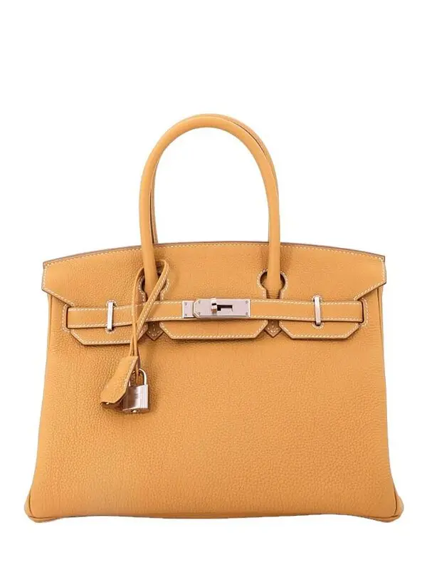 Hermès Birkin 30 Handbag Light Togo With Palladium Hardware - Natural Sable