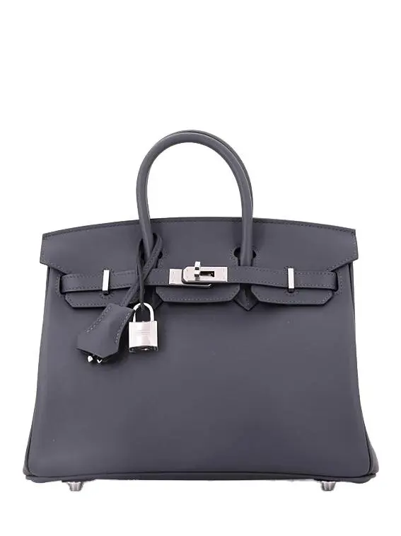 Hermès Birkin 25 Handbag Grey Swift With Palladium Hardware - Ardoise