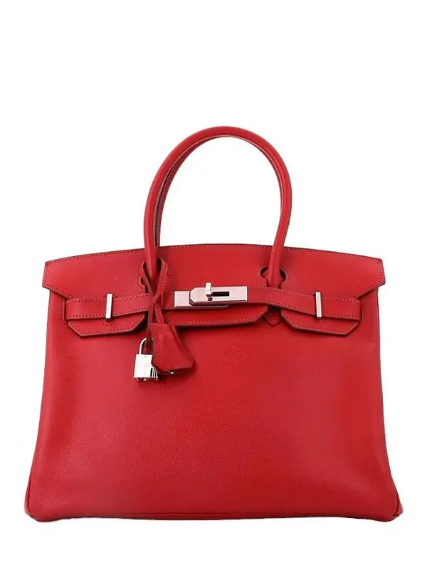 Hermès Birkin 25 Handbag Red Epsom With Palladium Hardware - Rouge Garance