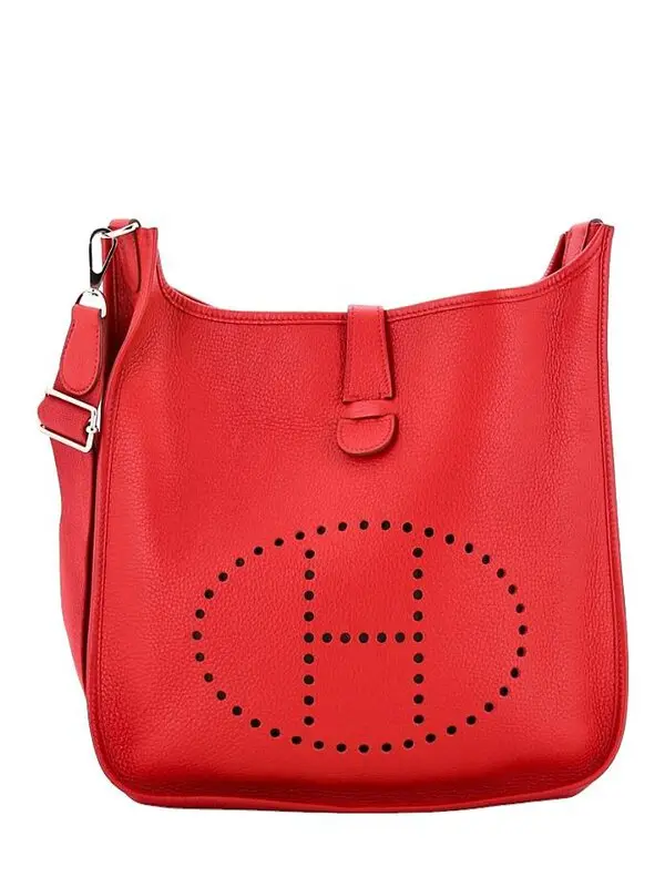Hermès Gm Evelyne Bag Gen Iii Clemence - Red