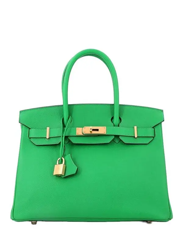 Hermès Birkin 30 Handbag Green Epsom With Gold Hardware - Bamboo