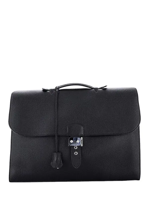 Hermès 41 Sac A Depeches Bag Togo - Black