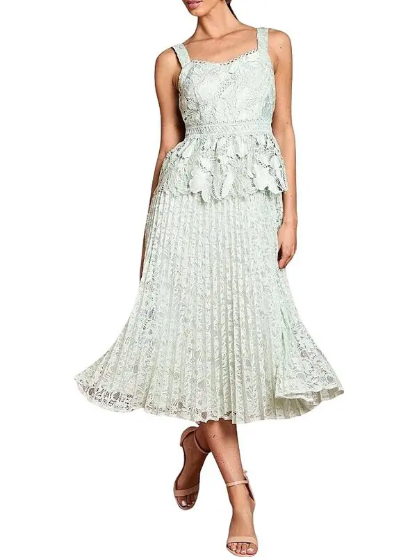 Coast Lace Peplum Midi Dress - Sage