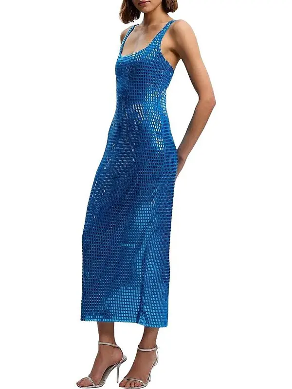 Karen Millen Embellished Midi Dress - Blue