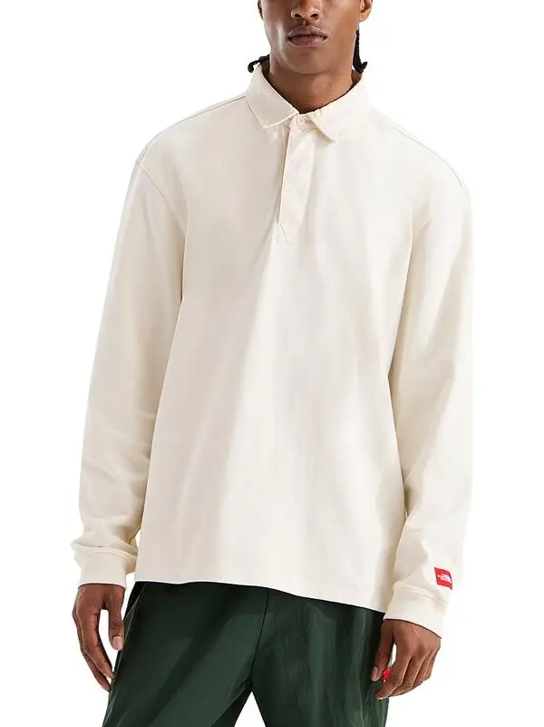 The North Face Oversized Fit Rugby Shirt - White Dune