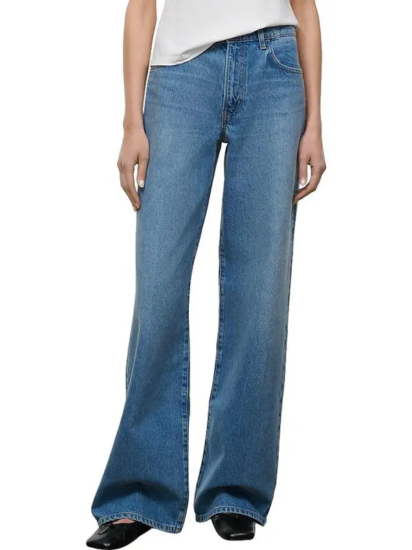 Staud Dean High Rise Straight Jeans - Archive