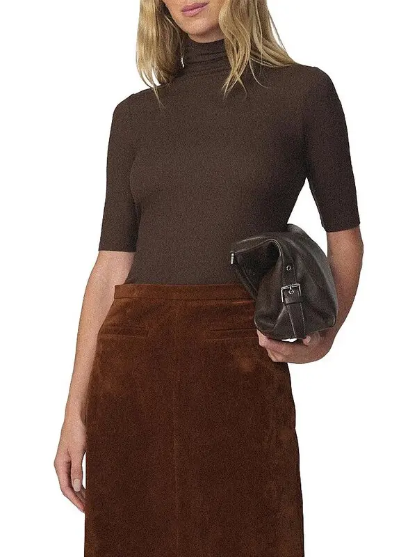 Joe's Jeans The Tony Half Sleeve Top - Dark Chocolate