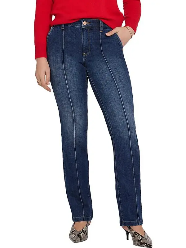 NYDJ Marilyn High Rise Straight Jeans - Skylark