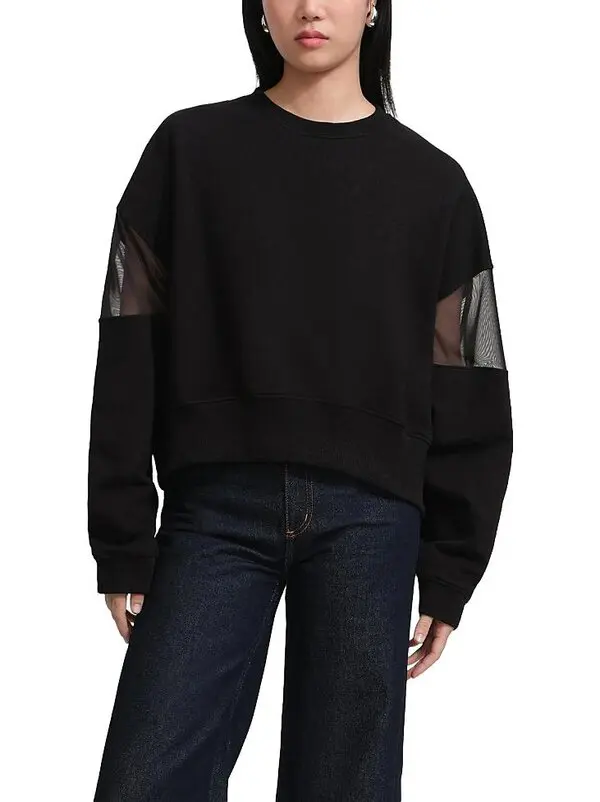 MARCELLA Iara Sweatshirt With Mesh Paneling - Black