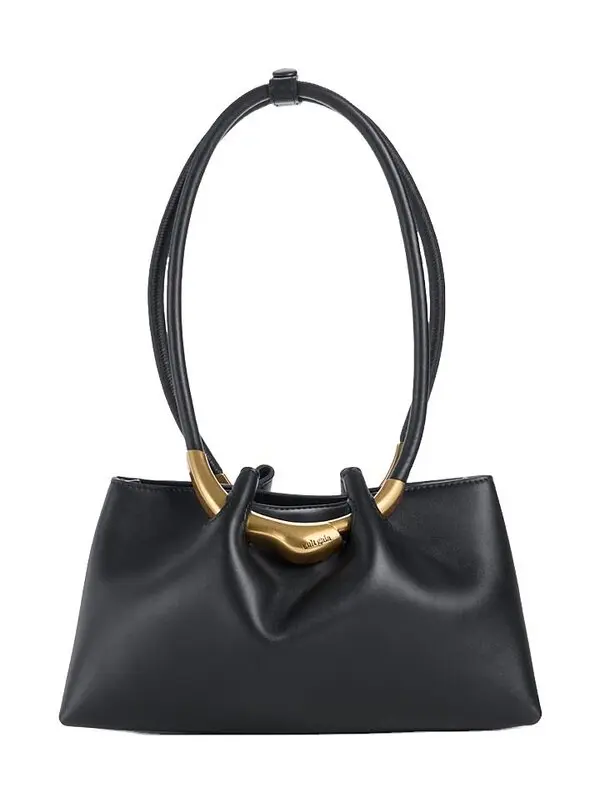 Cult Gaia Asa Leather Shoulder Bag - Black