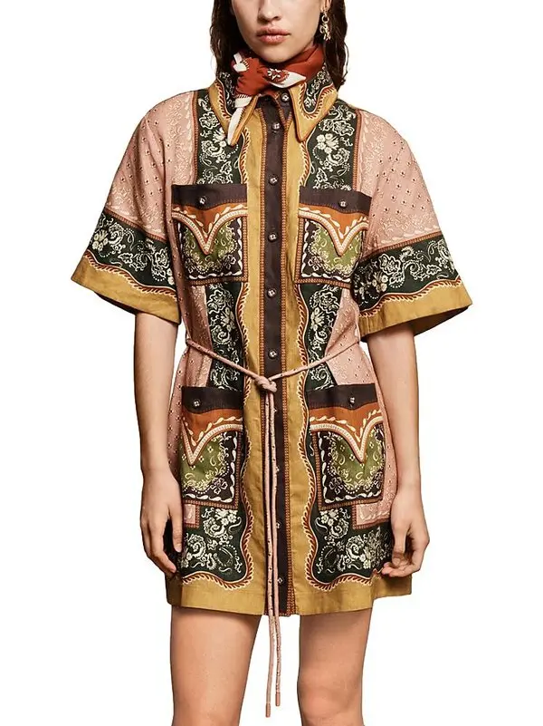 ALEMAIS Darcey Mini Shirtdress - Multi