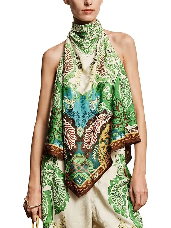 ALEMAIS Florence Halter Scarf Top - Multi