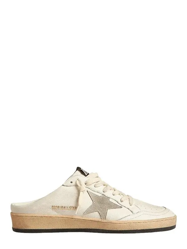 GOLDEN GOOSE Ballstar Sabot Suede Sneakers - Beige/white