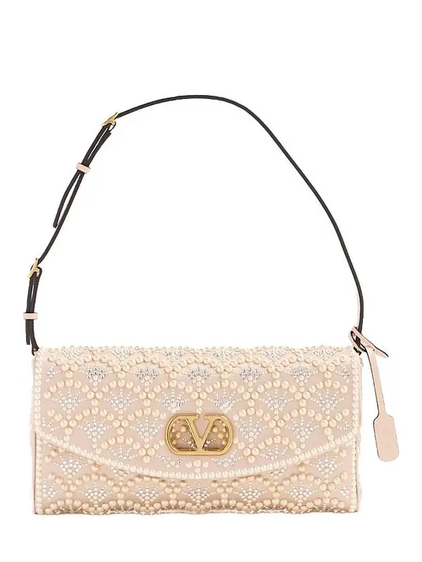 Valentino Garavani Devain Shoulder Bag - Cream