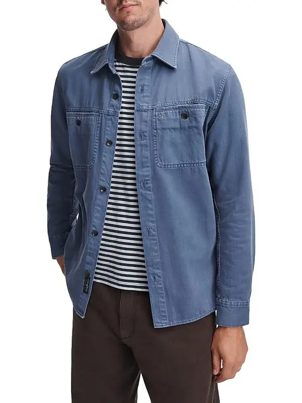 Rag & Bone Overdyed Denim Workwear Overshirt - Worn
