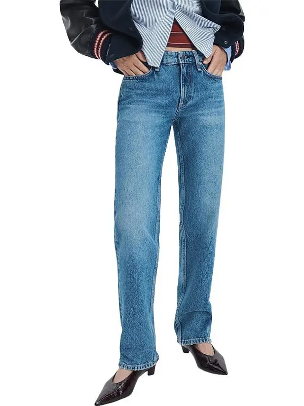 Rag & Bone Harlow Low Rise Slim Straight Jeans - Candice
