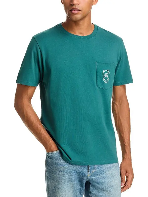 Rag & Bone X Bloom Logo Pocket Cotton T-shirt - Green